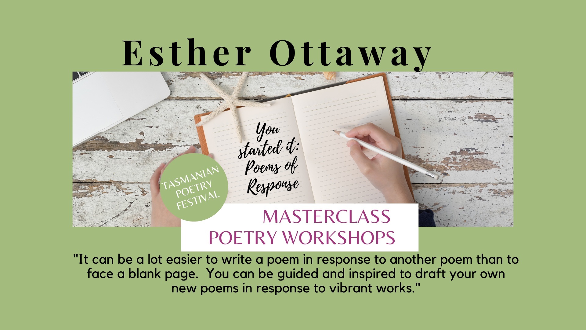 Esther Ottaway Workshop at the 2023 Tasmanian Poetry Festival | Friday ...